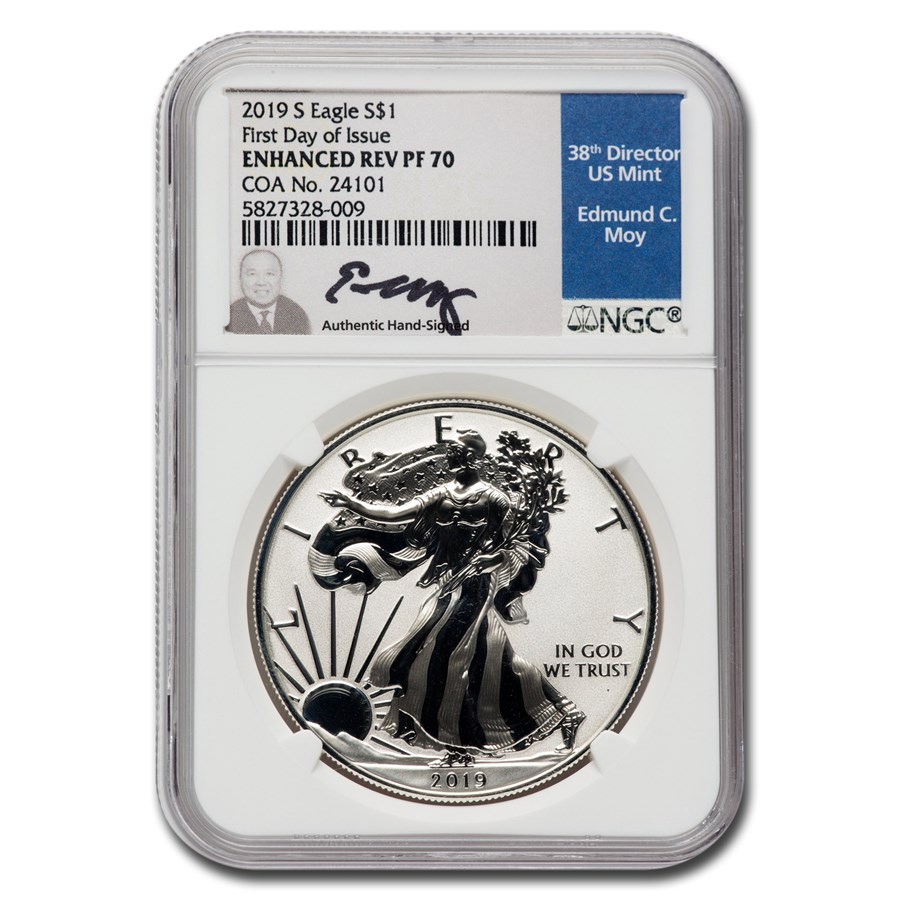 Buy 2019 S Reverse Proof Silver Eagle PF-70 NGC | APMEX