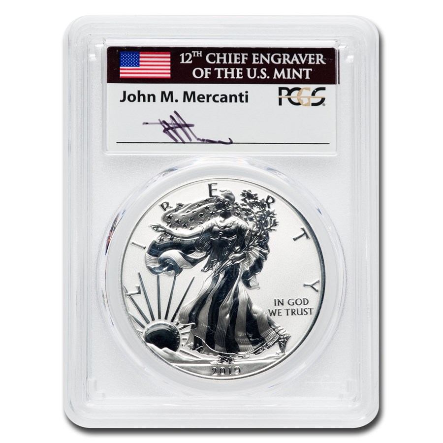 Buy 2019-S Enhanced Rev Proof Silver Eagle PR-69 PCGS (FS, Mercanti ...