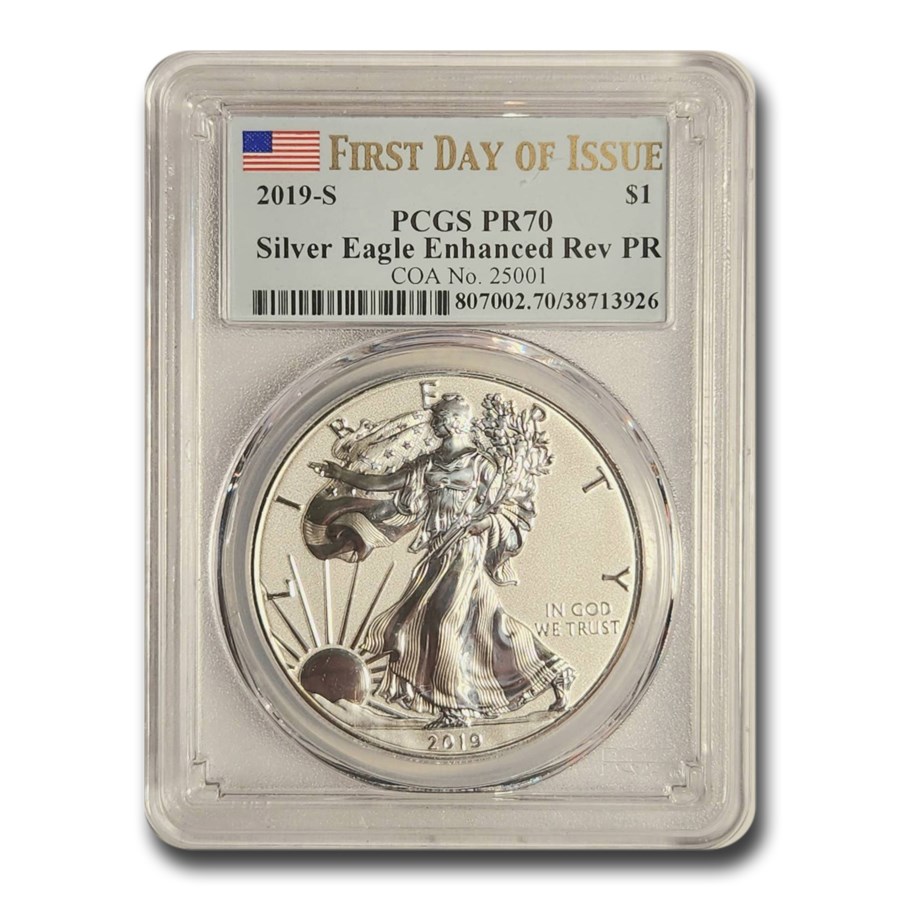 2019-S Enhanced Reverse Proof Silver Eagle PR-70 PCGS (FDI)