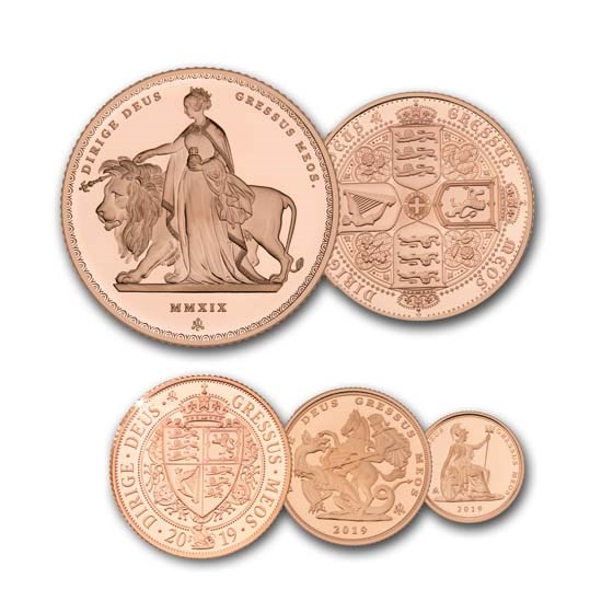 Buy 2019 Saint Helena 5-Coin Gold Queen Victoria Sovereign Proof Set ...