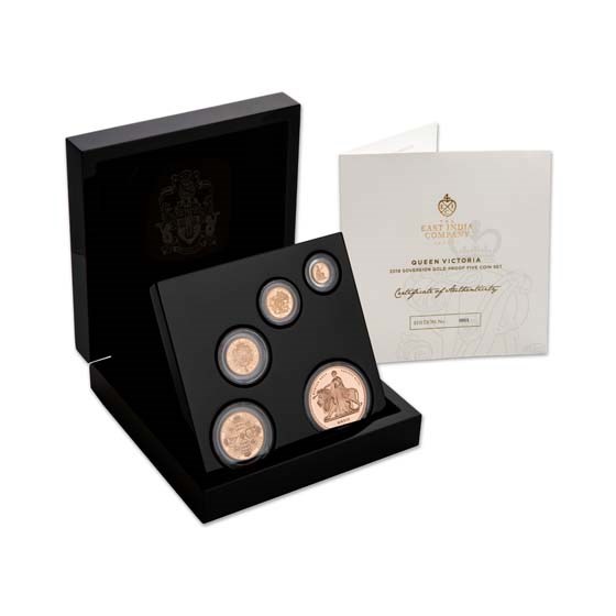Buy 2019 Saint Helena 5-Coin Gold Queen Victoria Sovereign Proof Set ...