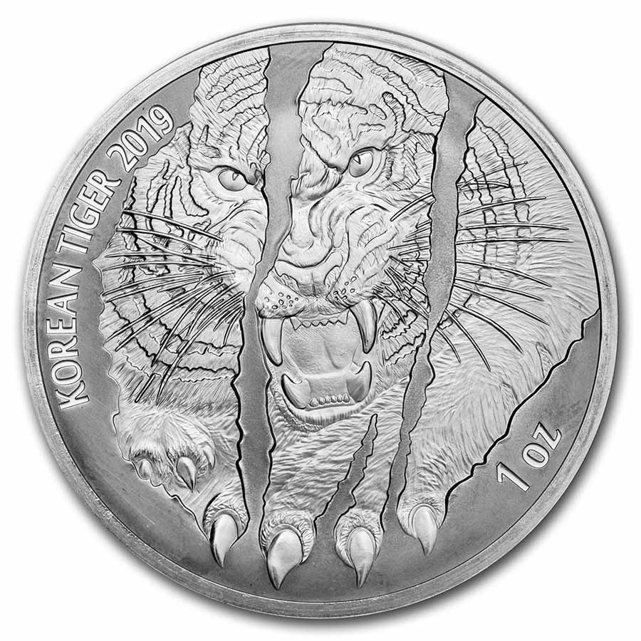 Buy 2019 South Korea 1 oz Silver Tiger BU (Spotting) | APMEX
