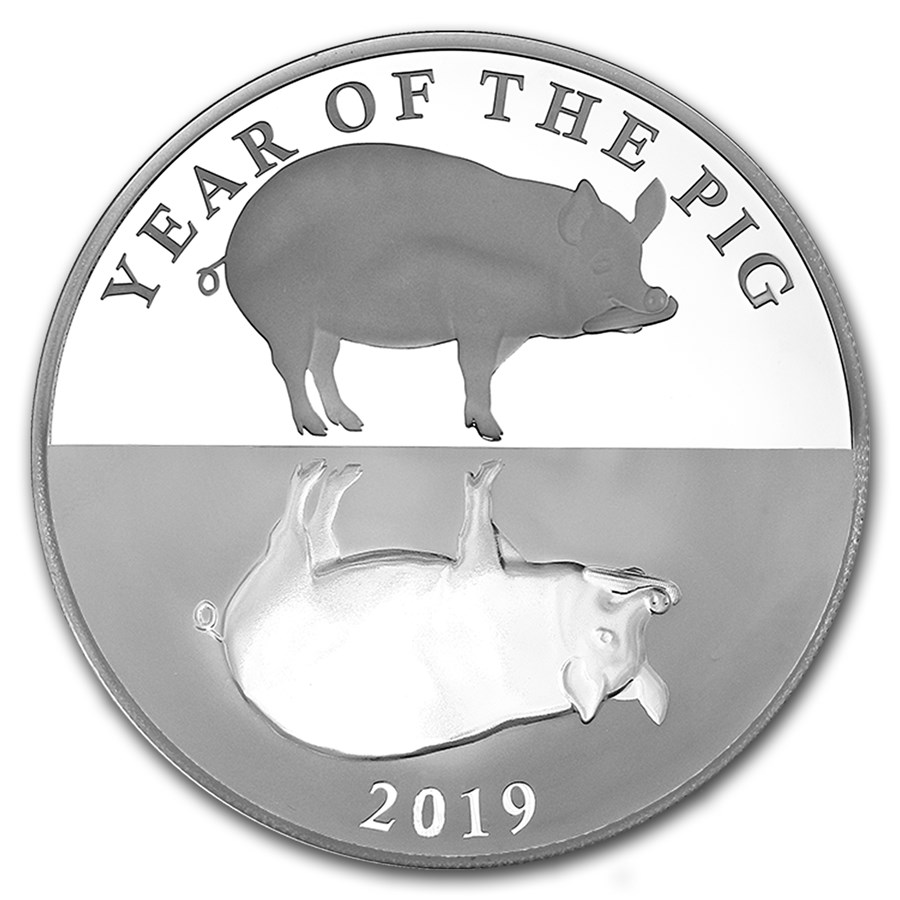 Buy 2019 Tokelau 1 oz Silver Proof Year of the Pig Mirror Pig | APMEX