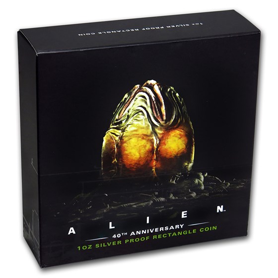 Buy 2019 Tuvalu 1 oz Silver 40th Anniv Alien Rectangle Coin | APMEX