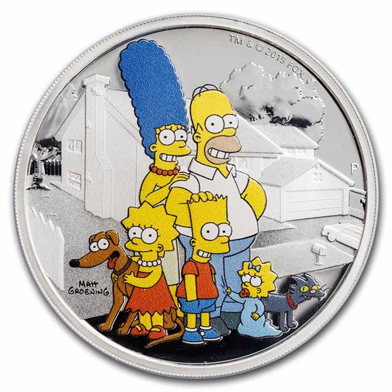 Buy 2019 Tuvalu 2 oz Silver The Simpsons: Family PCGS-70 FR Ultra Cam ...
