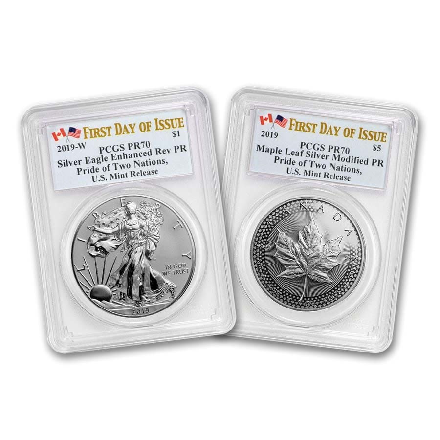 Buy 2019 U.S. Mint Pride of Two Nations 2-Coin Set PR-70 PCGS (FDI) | APMEX