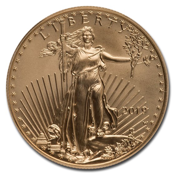 Buy 2019-W 1 oz Burnished Gold Eagle SP-70 PCGS (FDI, Denver, Moy) | APMEX