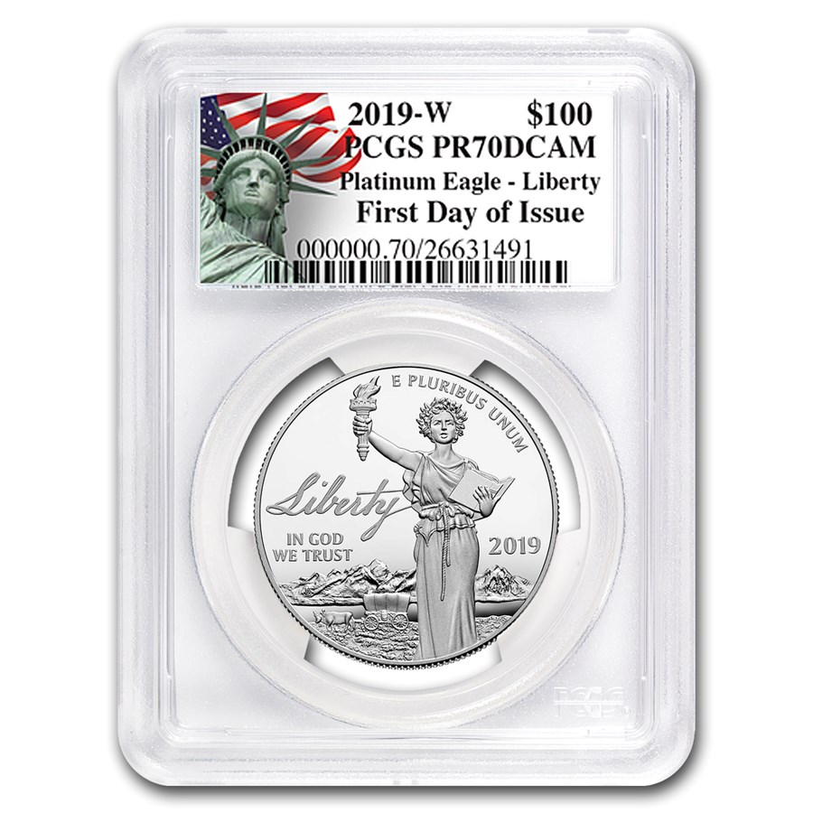 Buy 2019-W 1 oz Platinum Eagle PR-70 PCGS (First Day, Liberty Label ...