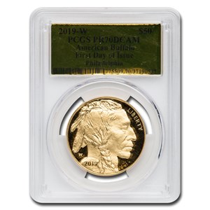 Buy 2019-W 1 oz Proof Gold Buffalo PR-70 PCGS (FDI - Phil. Gold Foil ...