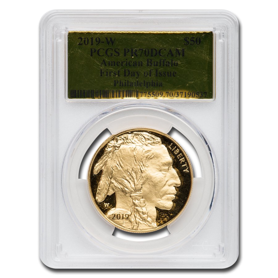 Buy 2019-W 1 oz Proof Gold Buffalo PR-70 PCGS (FDI - Phil. Gold Foil ...