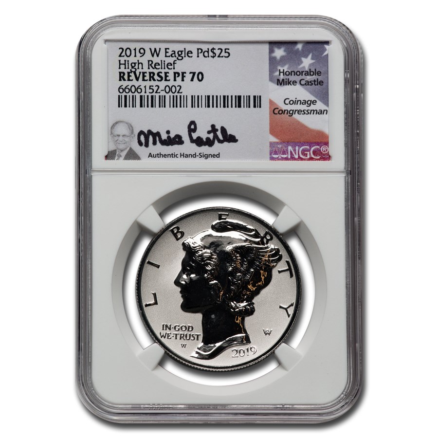 Buy 2019-W 1 oz Reverse Proof Palladium Eagle PF-70 NGC (Castle) | APMEX