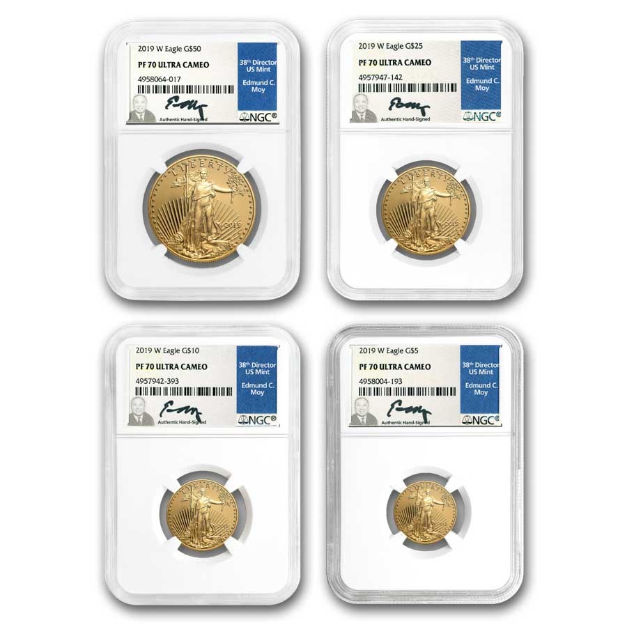 Buy 2019-W 4-Coin Proof American Gold Eagle Set PF-70 NGC | APMEX
