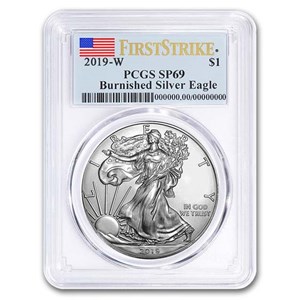 Buy 2019-W Burnished American Silver Eagle SP-69 PCGS (FirstStrike®) | APMEX