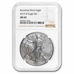 Buy 2019-W Burnished American Silver Eagle SP/MS-69 NGC | APMEX