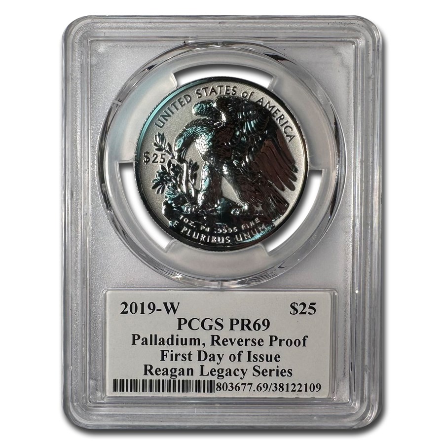 2019-W Reverse Proof Palladium Eagle PR-69 PCGS (FDI, Reagan)
