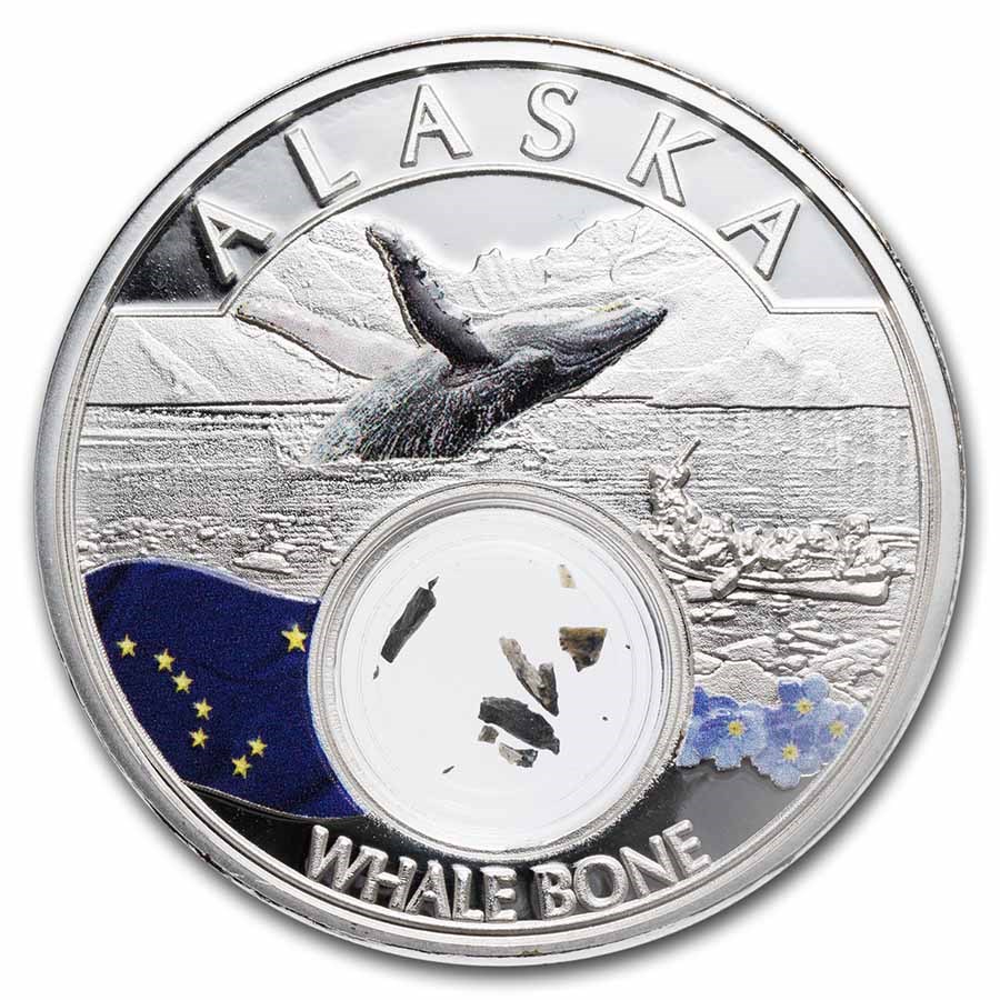 Buy 2020 1 oz Ag Treasures Alaska Whale Bone Color (No Box) | APMEX