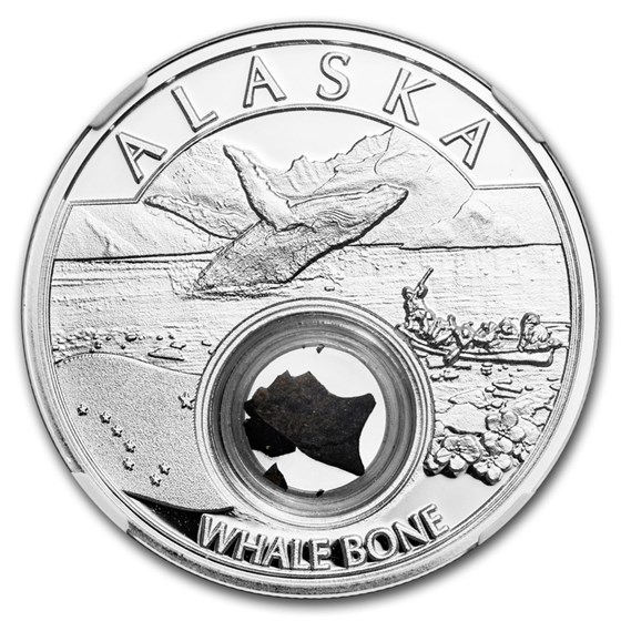 Buy 2020 1 oz Ag Treasures of the U.S. Alaska Whale Bone PF-70 NGC | APMEX