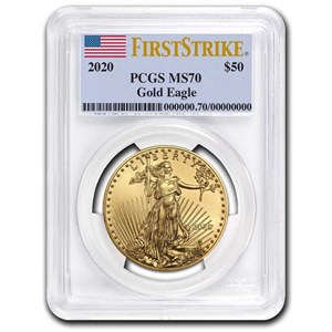 Buy 2020 1 oz American Gold Eagle MS-70 PCGS (FirstStrike®) | APMEX