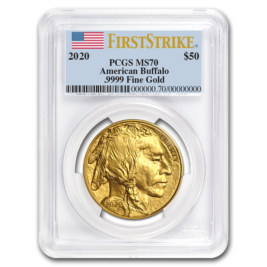 Buy 2020 1 oz Gold Buffalo MS-70 PCGS (FirstStrike®) Coin Online | Gold ...