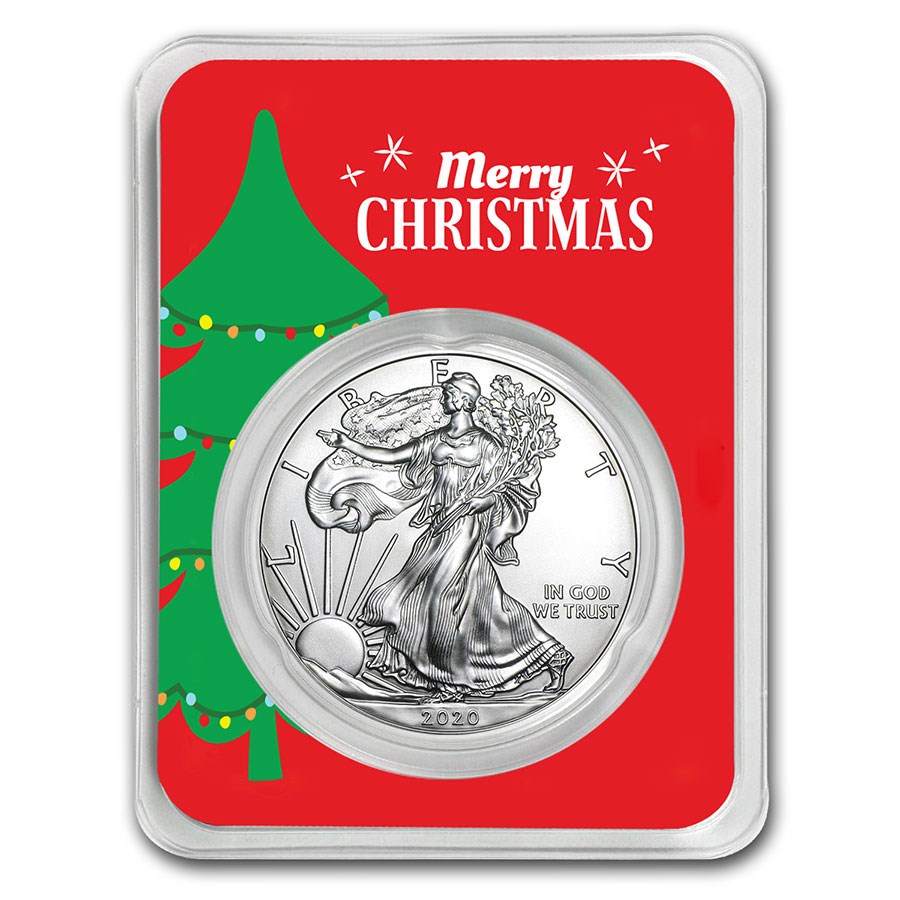 Buy 2020 1 oz Silver American Eagle - Merry Christmas (Tree) | APMEX