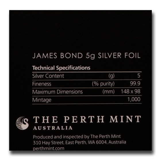 Buy 2020 5g Silver James Bond 007 Movie Poster Foil Spectre | APMEX