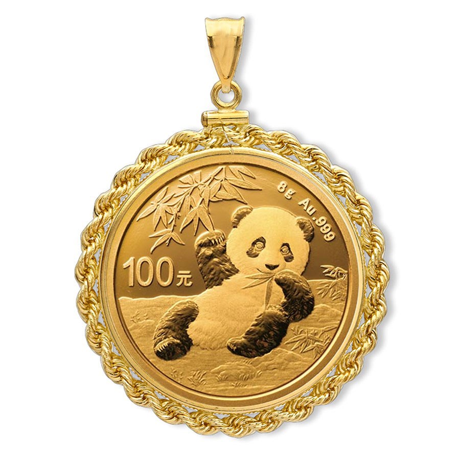 Buy 2020 8 gram Gold Panda Pendant (Rope-Screw Top Bezel) | APMEX
