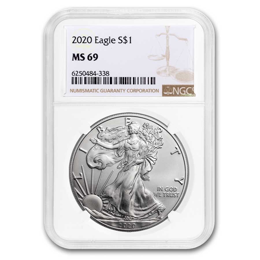 Buy 2020 American Silver Eagle MS-69 NGC | APMEX