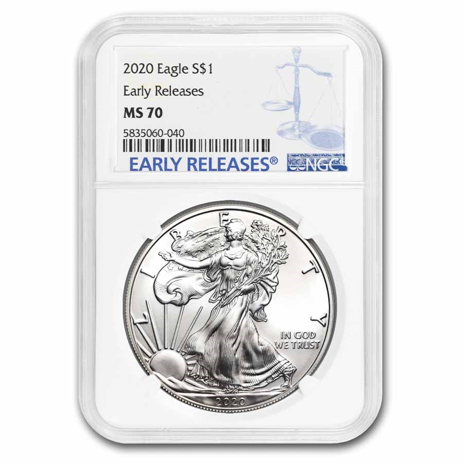 Buy 2020 American Silver Eagle MS-70 NGC (Early Releases) | APMEX