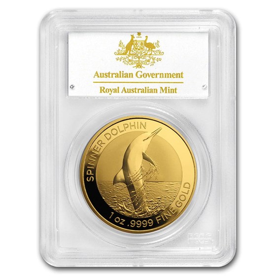 Buy 2020 AUS 1 oz Gold $100 Spinner Dolphin MS-70 PCGS (FirstStrike ...