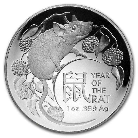Buy 2020 AUS 1 oz Silver Domed Lunar Rat PR-70 PCGS (FirstStrike®) | APMEX