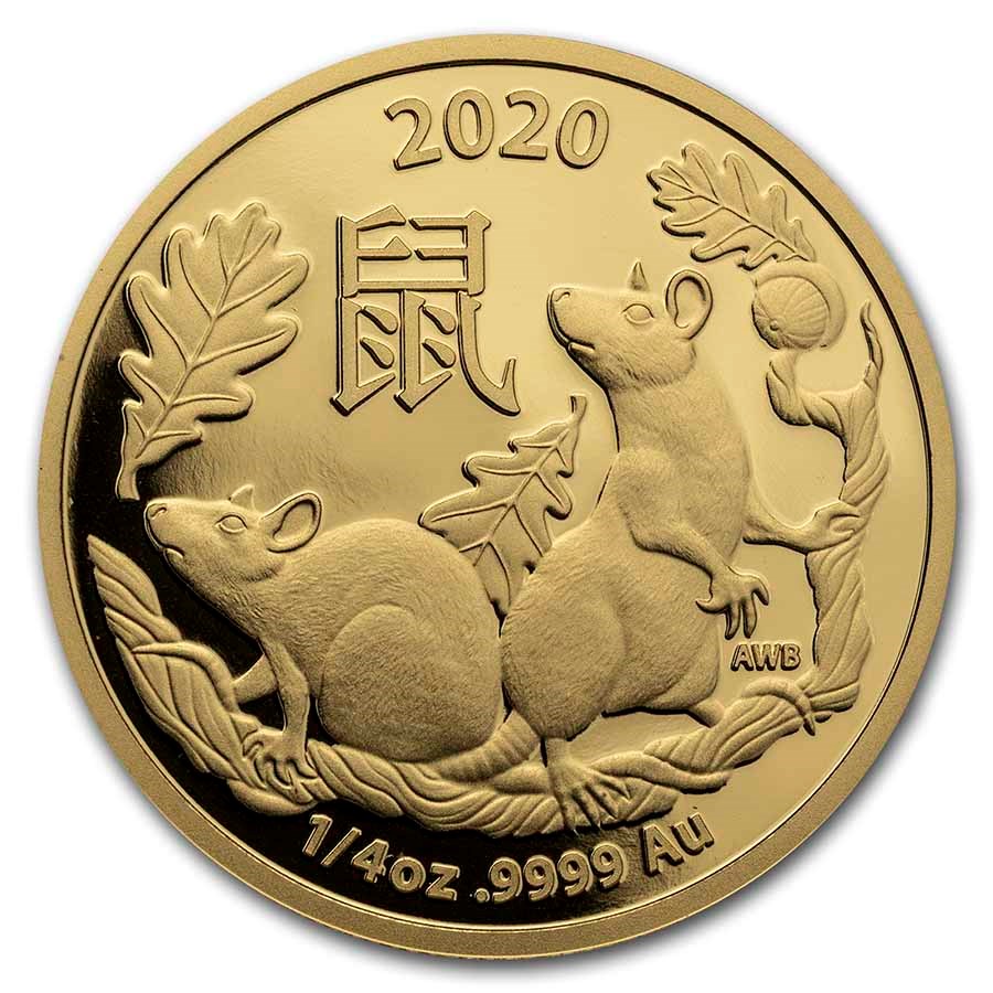 Buy 2020 Australia 1/4 oz Gold Lunar Year of the Rat BU | APMEX