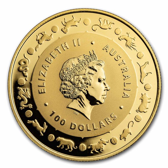 2020 Australia 1 oz Gold Lunar Year of the Rat BU