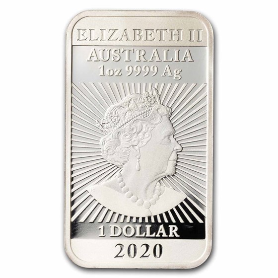 2020 Australia 1 oz Silver Rectangular Dragon Proof (coin only)