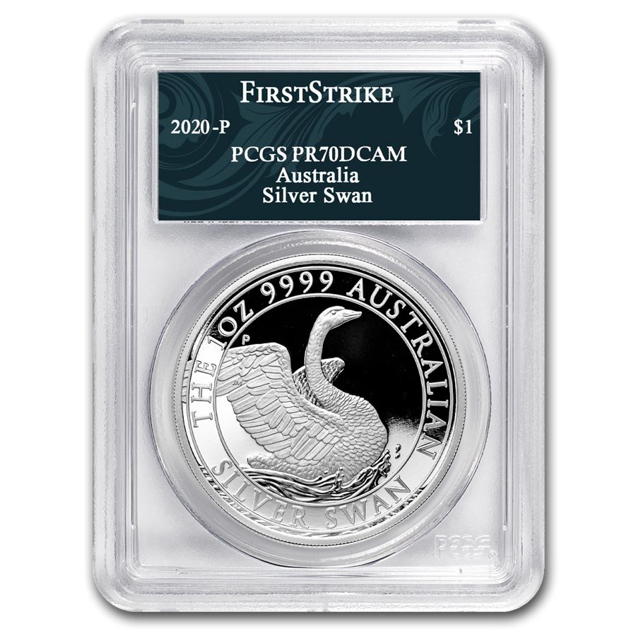 Buy 2020 Australia 1 oz Silver Swan PR-70 PCGS (FS, Swan Label) | APMEX