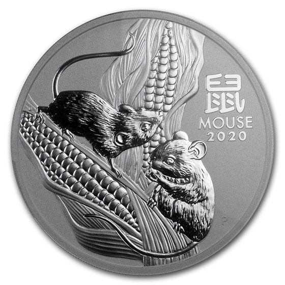 Buy 2020 Australia 5 oz Silver Lunar Mouse MS-70 PCGS (FS, Red Label ...