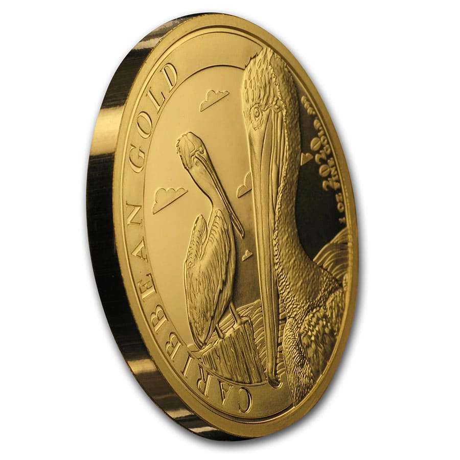 APMEX - 2020 Barbados 1 oz Gold Caribbean Pelican BU