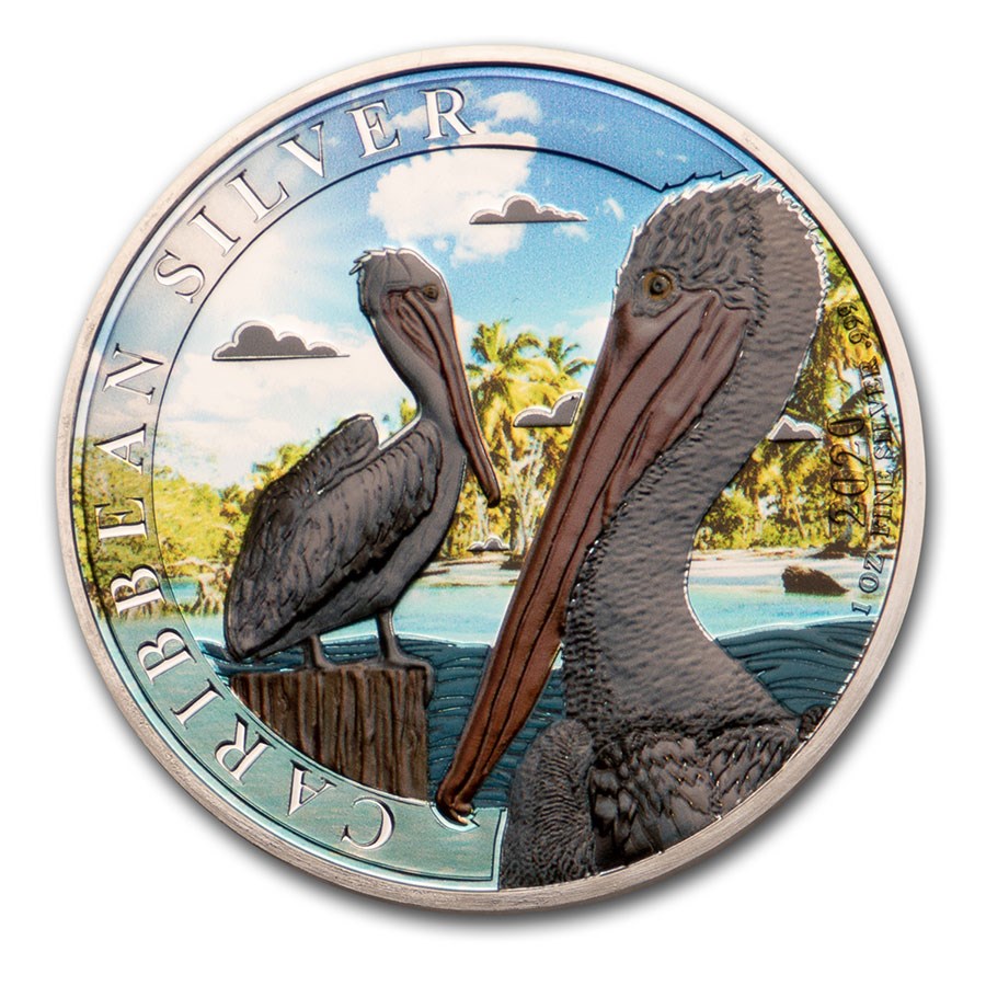 Buy 2020 Barbados 1 oz Silver and 1 gram Gold Tropical Pelican Set | APMEX