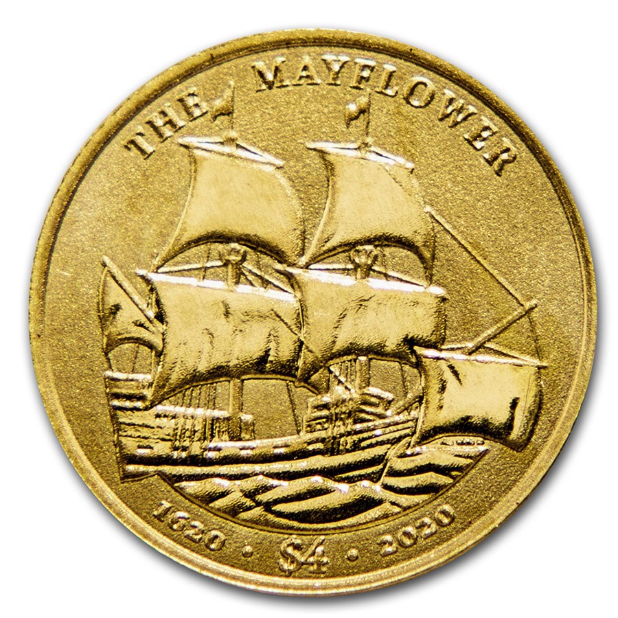Buy 2020 BVI 1/2 gram Gold Mayflower 400th Anniv Reverse Frosted | APMEX