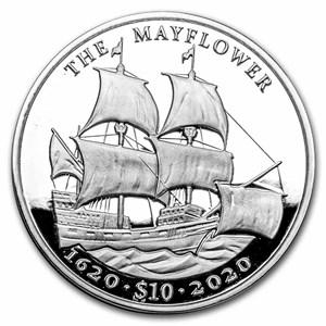 Buy 2020 BVI 1 oz Sterling Silver Mayflower 400th Anniv (w/Box & COA ...
