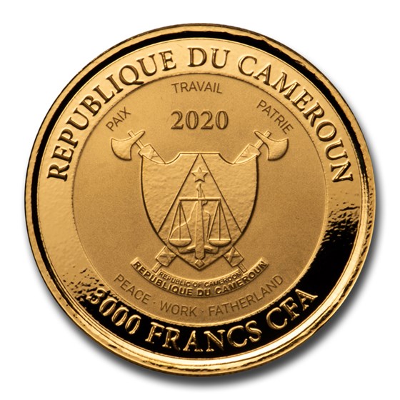 Buy 2020 Cameroon 1 oz Gold Mandrill Proof (Colorized) | APMEX