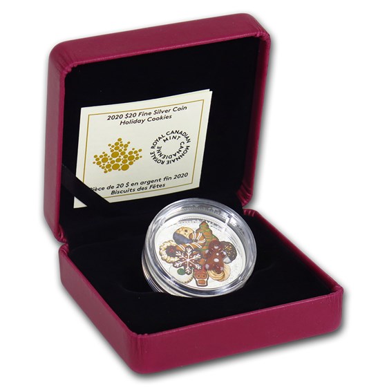 Buy 2020 Canada 1 oz Silver $20 Holiday Cookies (Murano Glass) | APMEX