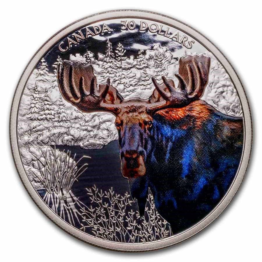 2020 Canada 2 oz Silver $30 Imposing Icons Moose