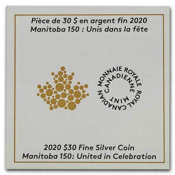 Buy 2020 Canada 2 oz Silver $30 Manitoba 150: United in Celebration | APMEX