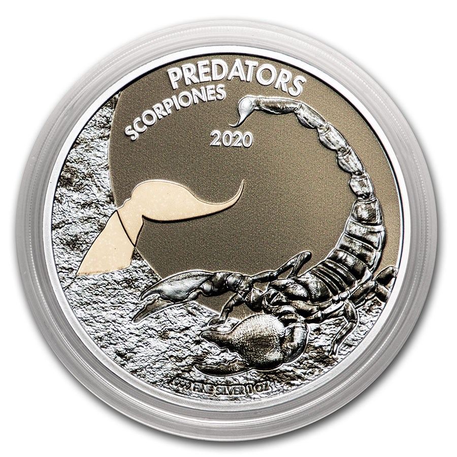 Buy 2020 Democratic Republic of Congo 1 oz Silver Scorpion w/Color | APMEX