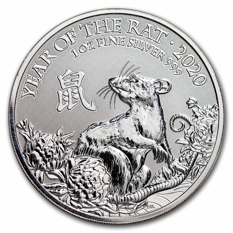 Buy 2020 GB 1 oz Silver Year of the Rat BU Damaged | APMEX