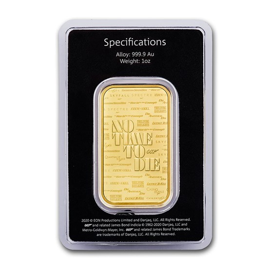 Buy 2020 Great Britain 1 oz Gold Bar: James Bond 007 (in TEP) | APMEX