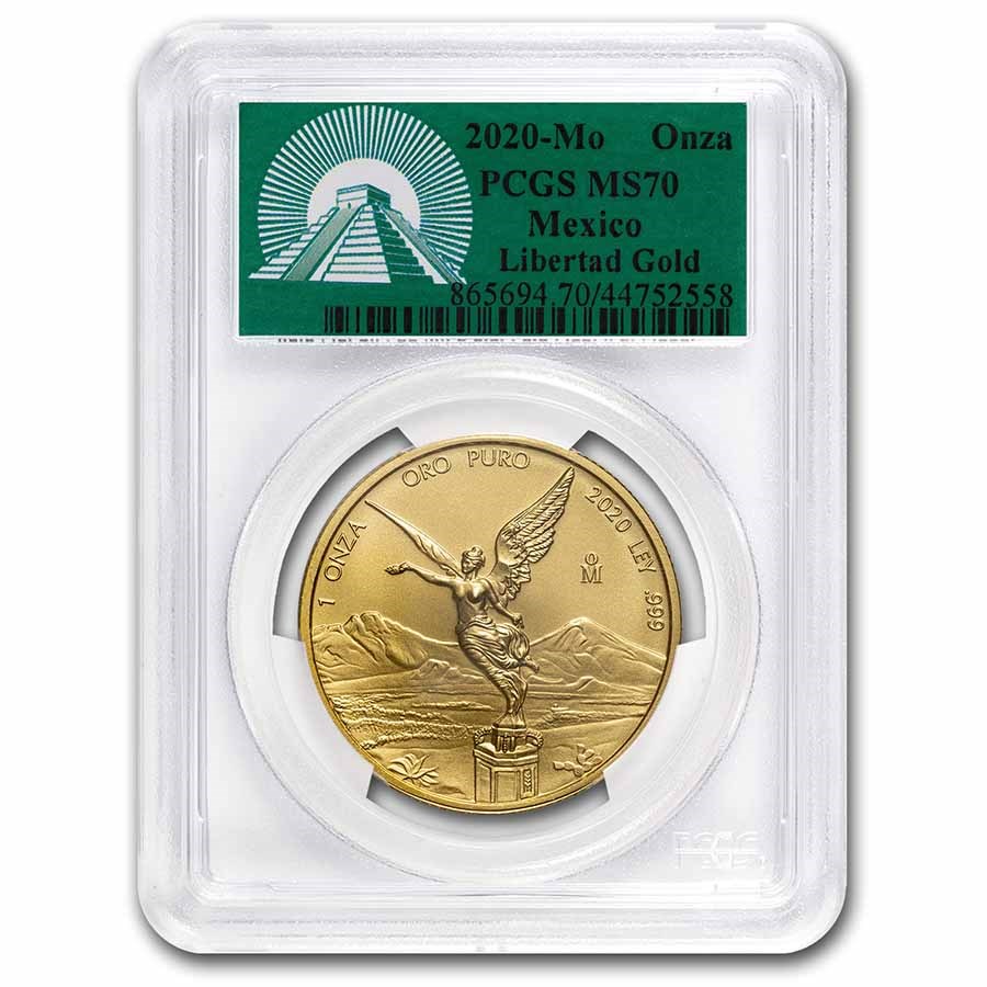 Buy 2020 Mexico 1 oz Gold Libertad MS-70 PCGS (Green Label) | APMEX
