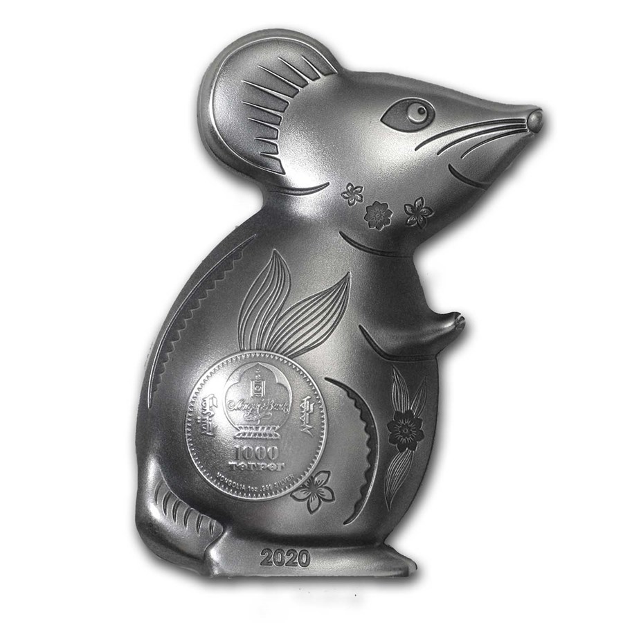 Buy 2020 Mongolia 1 oz Silver Antique Lunar Witty Mouse | APMEX