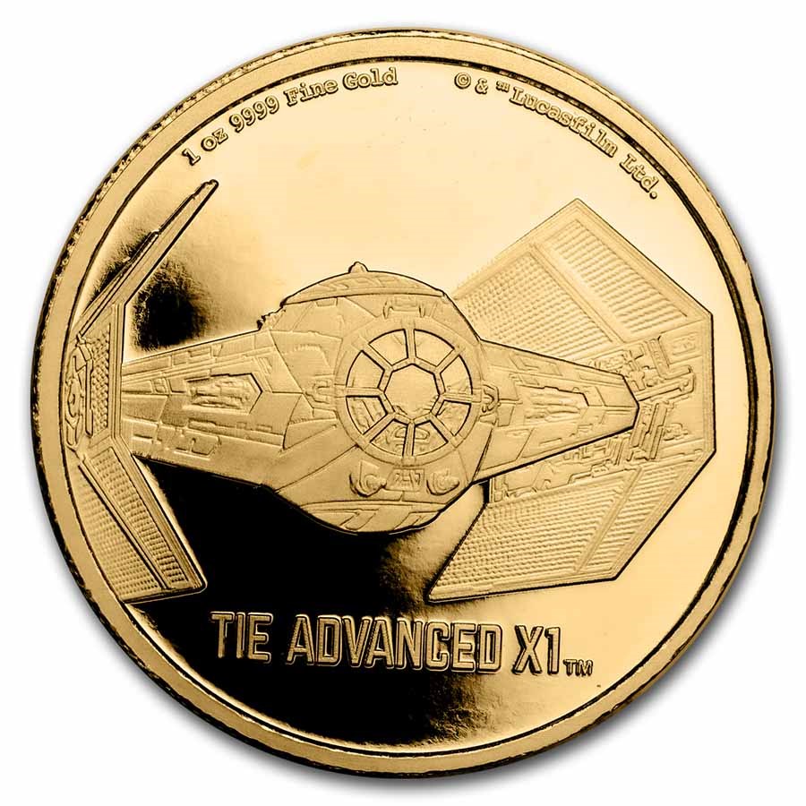 Buy 2020 Niue 1 oz Gold Star Wars TIE Advanced X1 (Coin Only) | APMEX