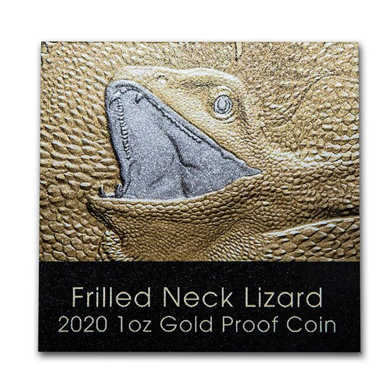 Buy 2020 Niue 1 oz Gold Wildlife Up Close; Frilled Neck Lizard | APMEX